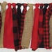 Buffalo Plaid Banner Black and Red Scrappy Banner Woodland - Etsy