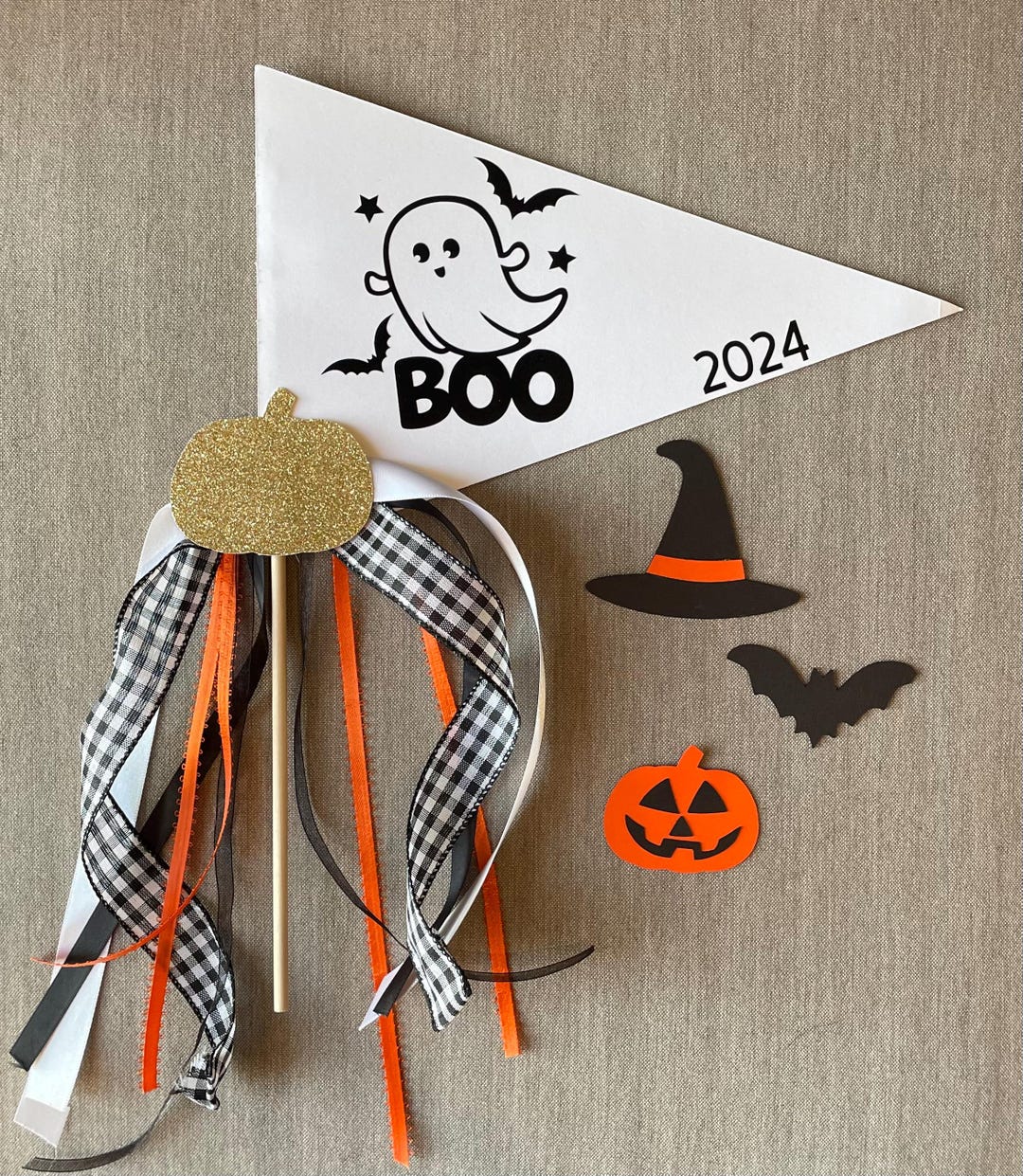 Boo Halloween Flag/halloween Photo Prop/boo Basket Decor/assembled ...