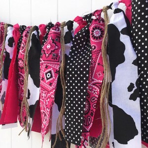 Western Fabric Banner, Cowgirl Garland, Scrappy Banner, Farm ...