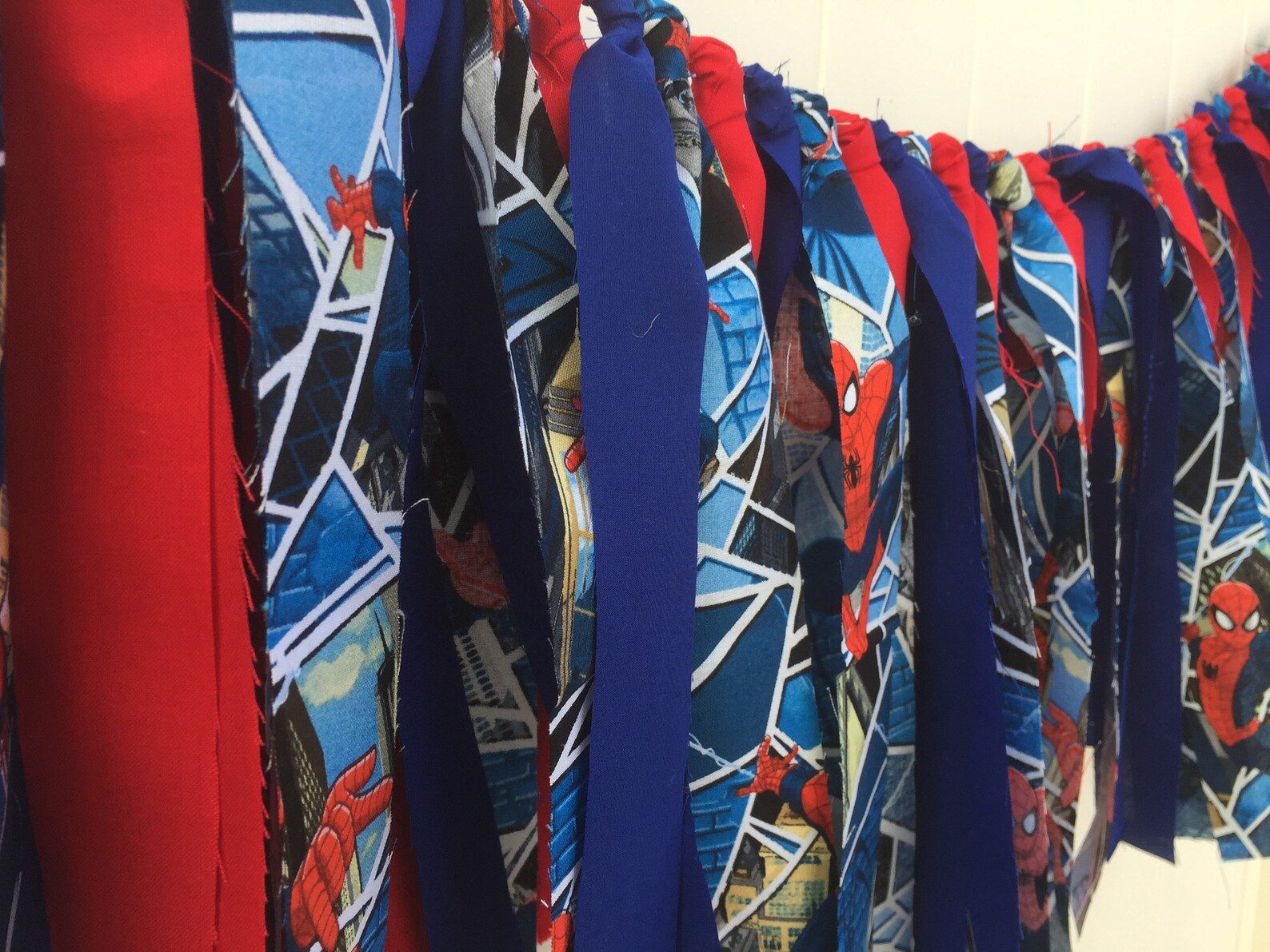 Spider Man Fabric Banner, Spider Man Garland, Scrappy Banner, Spider ...