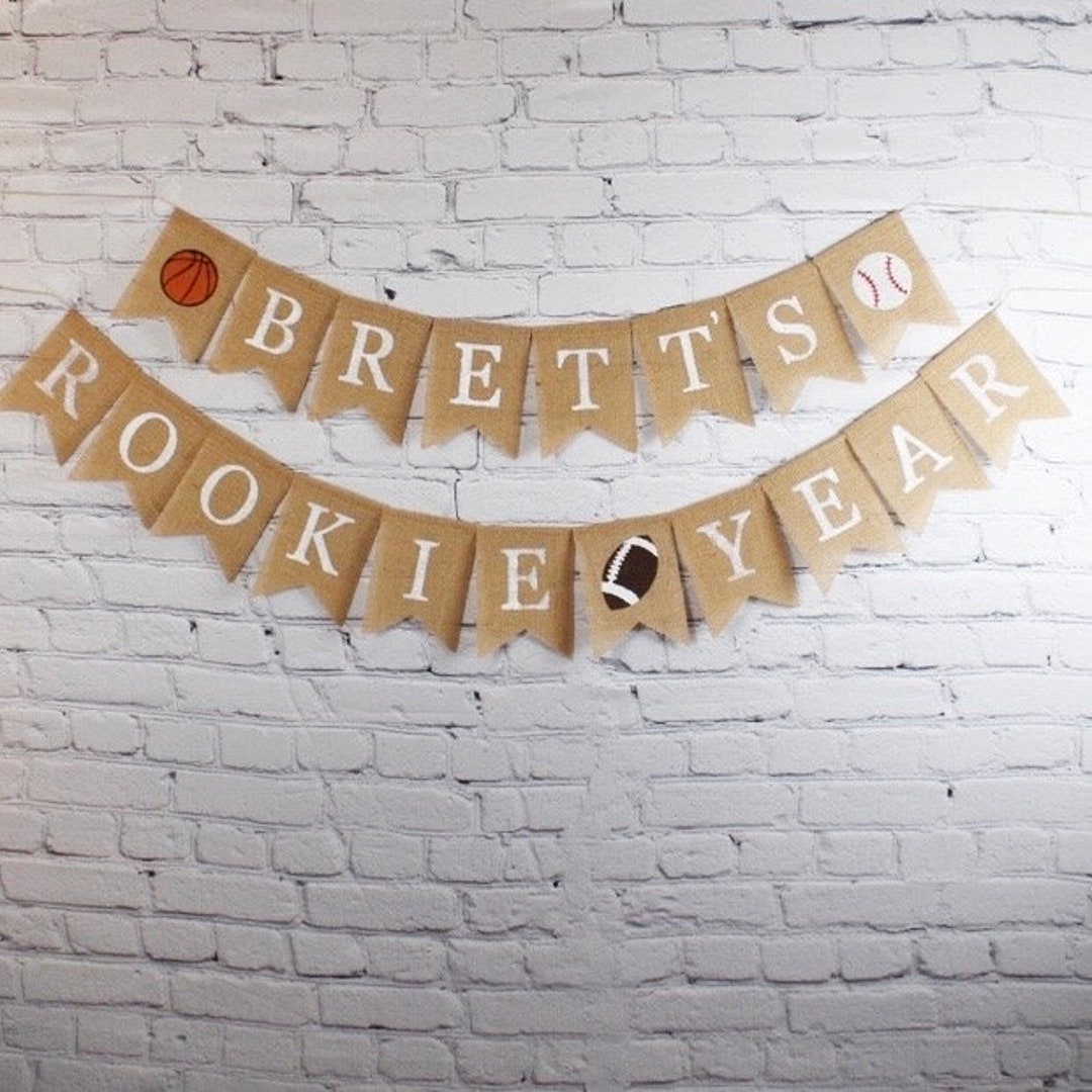Custom Name Birthday Banner, Happy Birthday Personalized Rookie Year ...