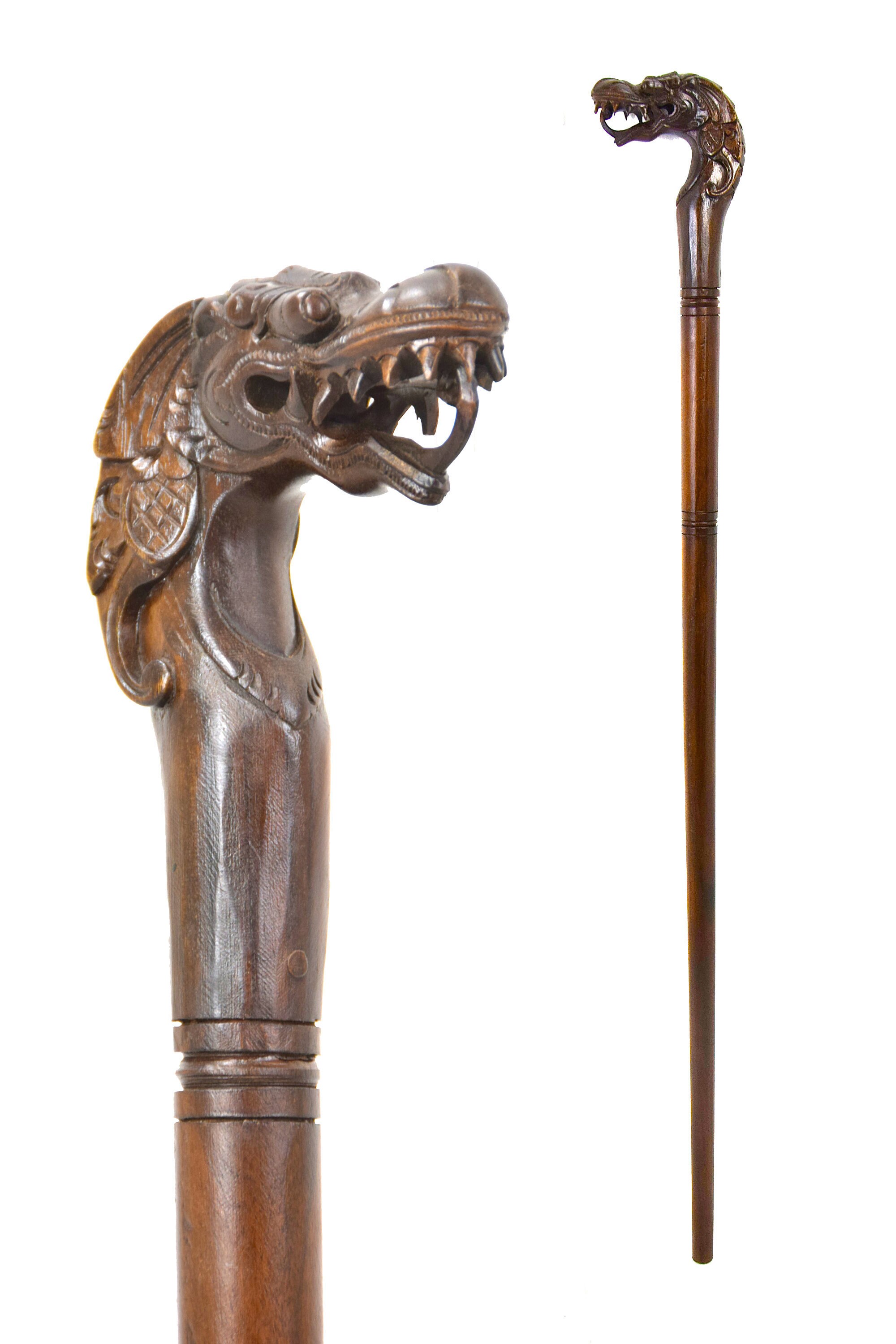 Asian Dragon Walking Stick Cane Walking Cane Collectable Etsy