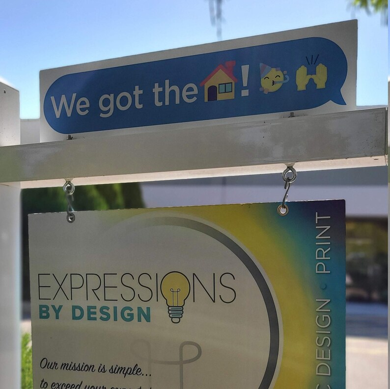Custom Real Estate Sign Rider! We Can Print Your Design or Create a ...