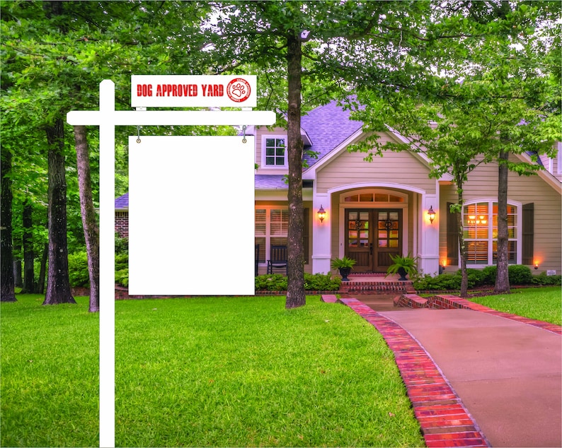 Real Estate Sign Rider - DOG Approved Yard - Cute and Unique Sign ...