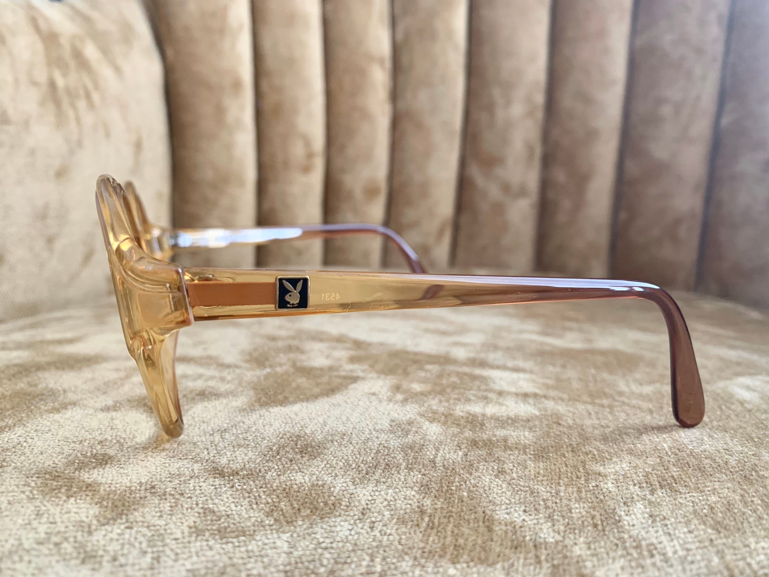 Vintage 70’s Playboy Optyl Amber Logo Glasses Frames