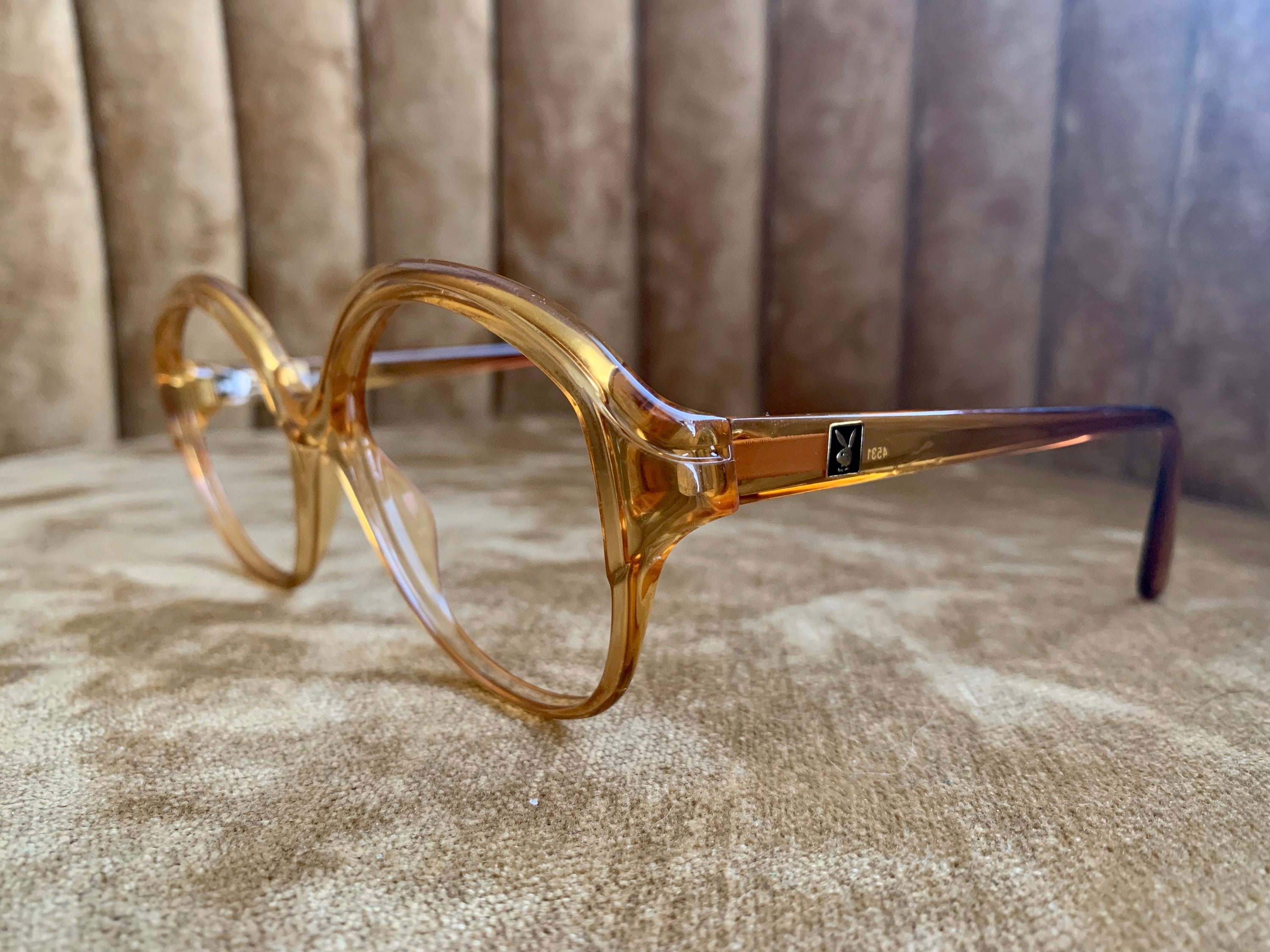 Vintage 70’s Playboy Optyl Amber Logo Glasses Frames