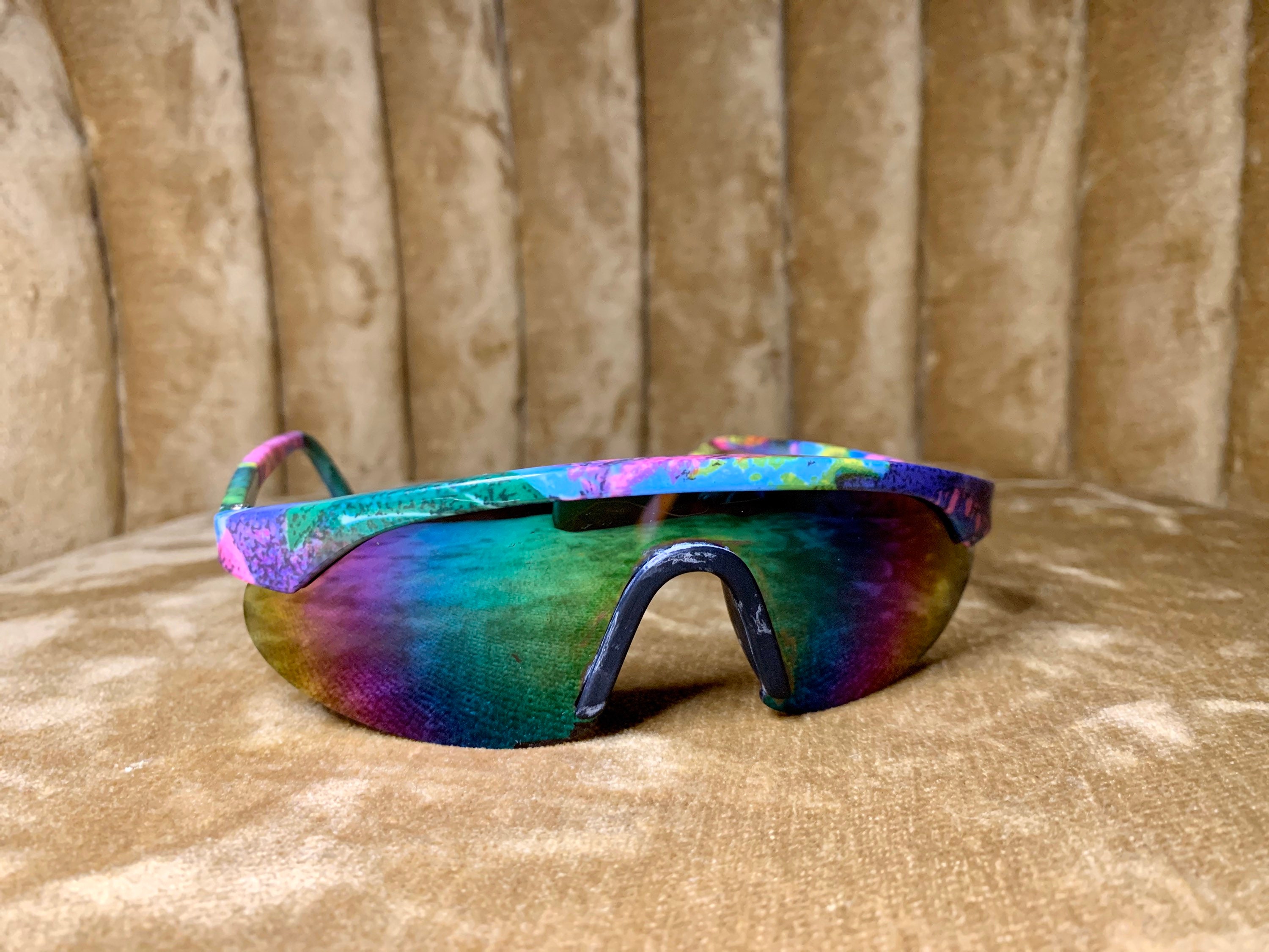 Vintage 90’s Childrens’s Multicolored Mirrored Sports Goggles Sunglasses
