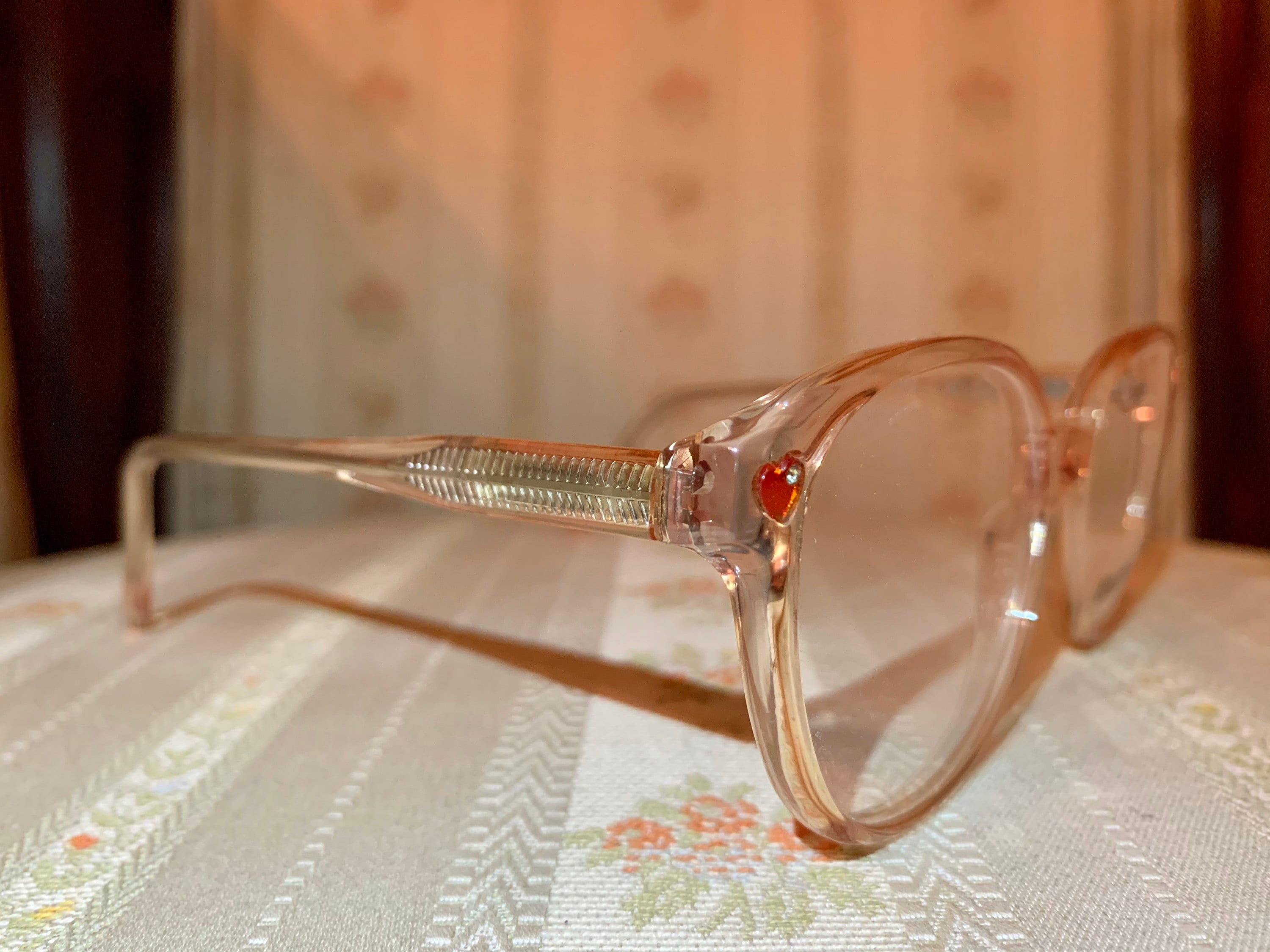 Vintage 80’s NOS Marcolin Red Heart Rhinestone Children’s Frame/Glasses