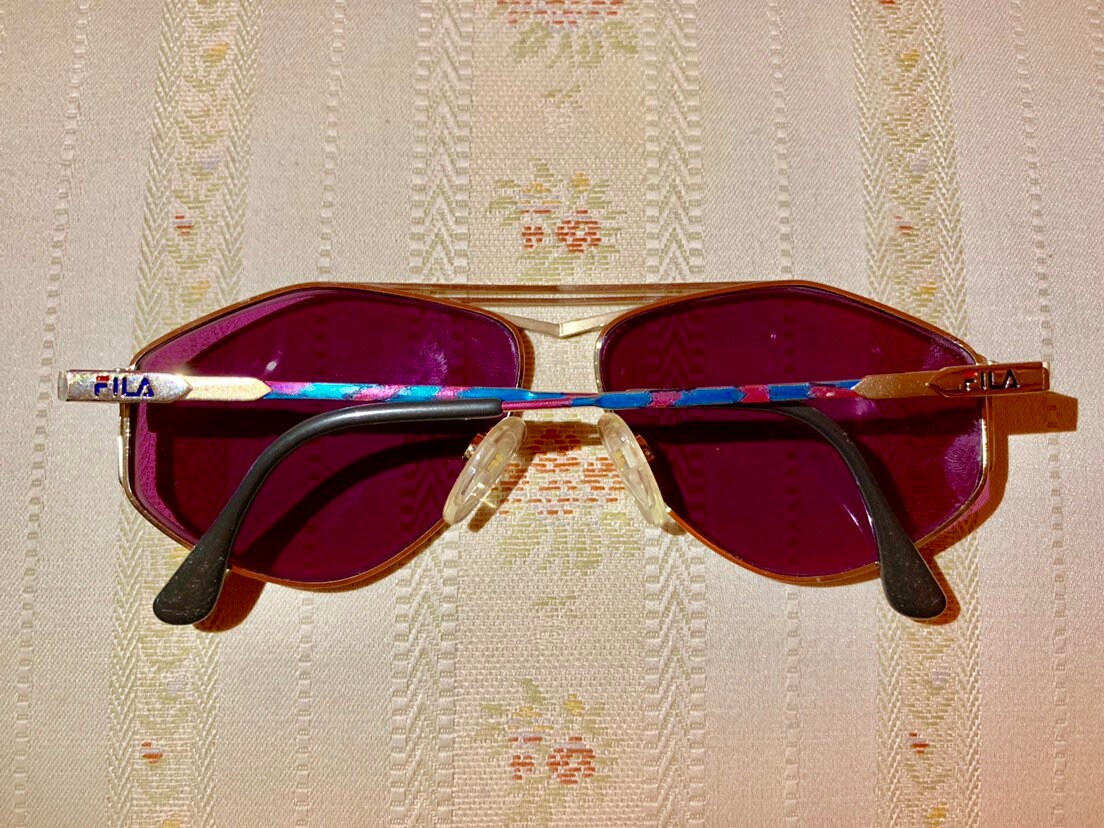 Vintage 90s Nos Fila Fuschia Lensed Sunglasses