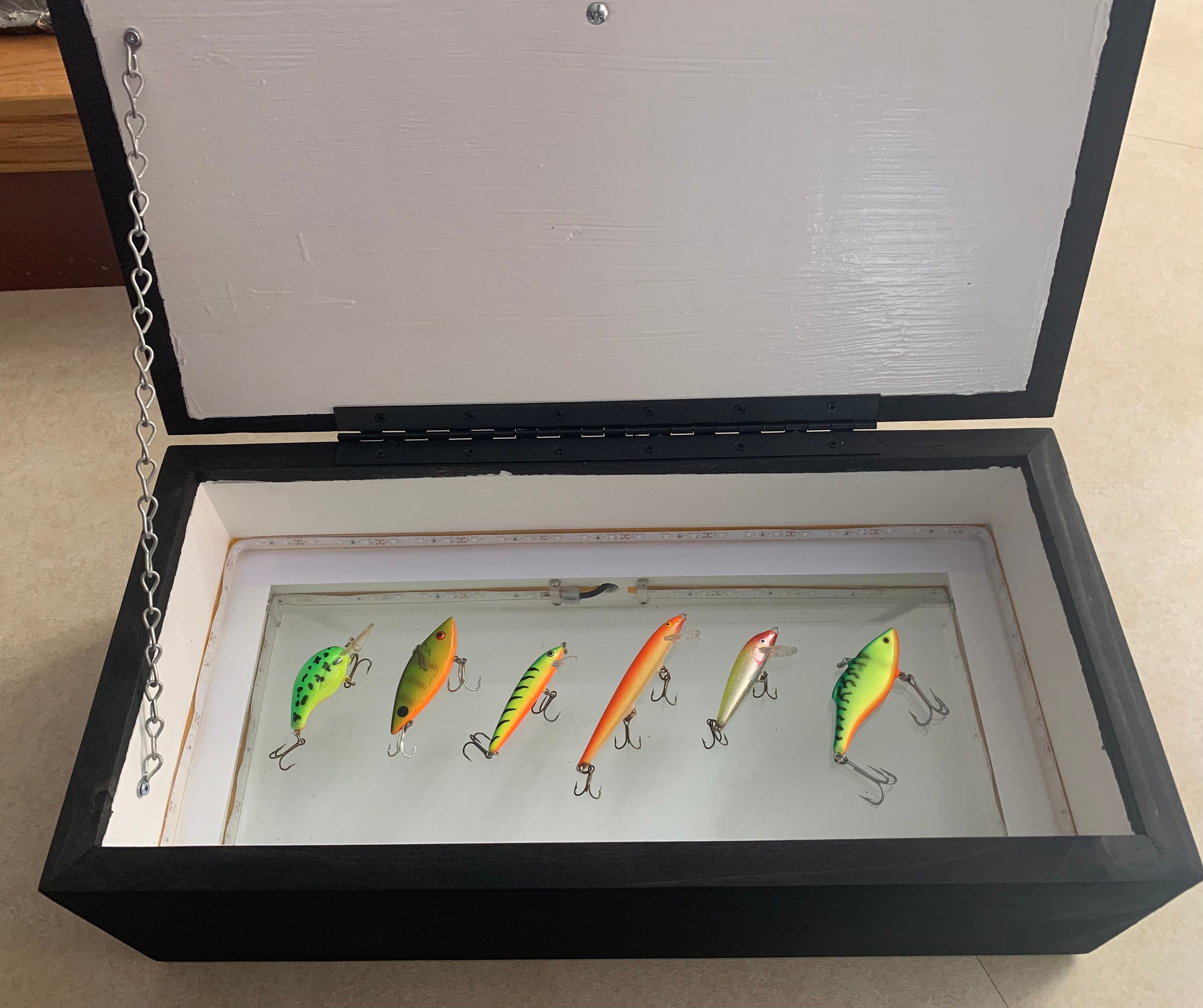 Custom Glow in the Dark Fishing Lure Charging Box - Etsy