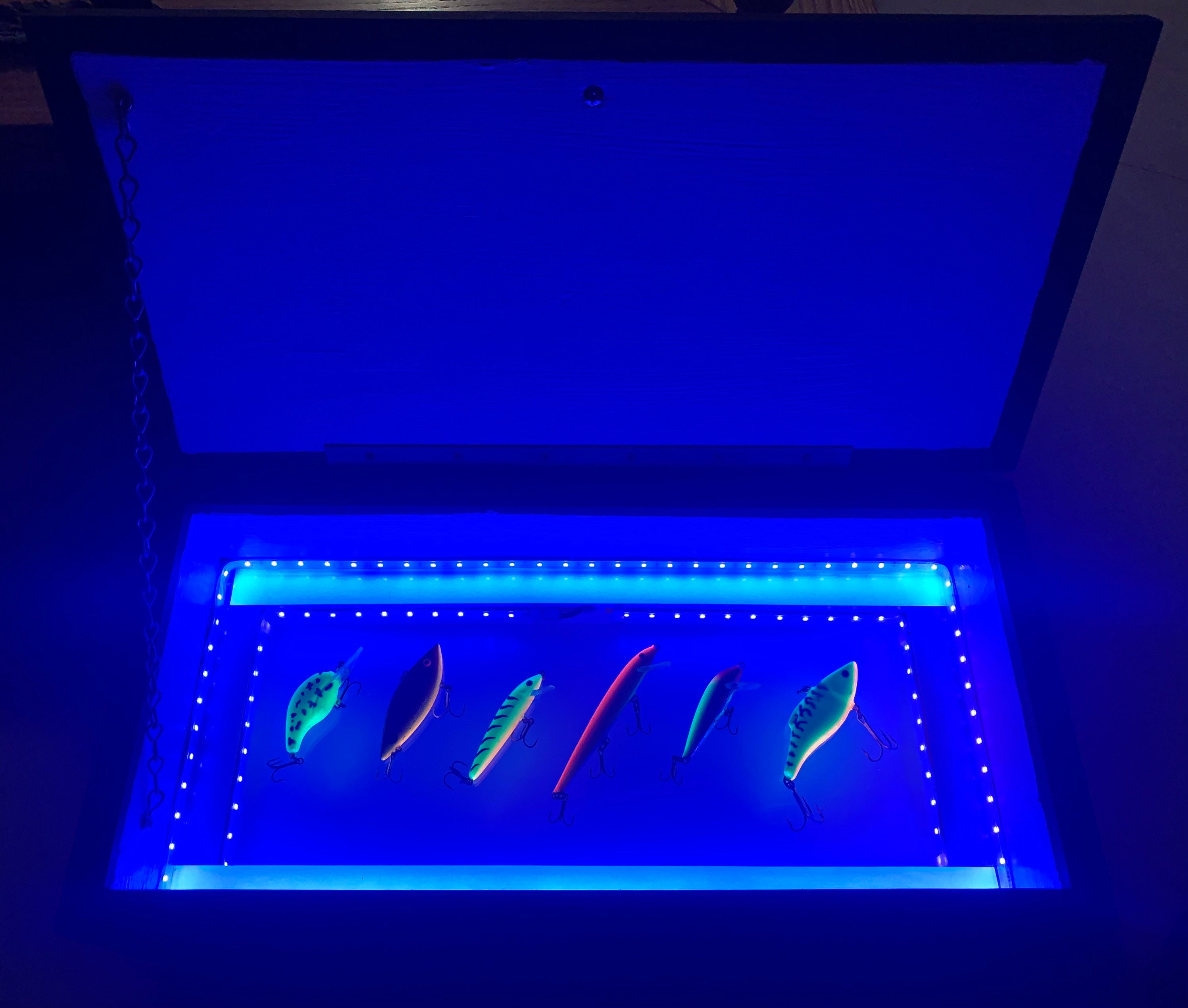 Custom Glow in the Dark Fishing Lure Charging Box - Etsy