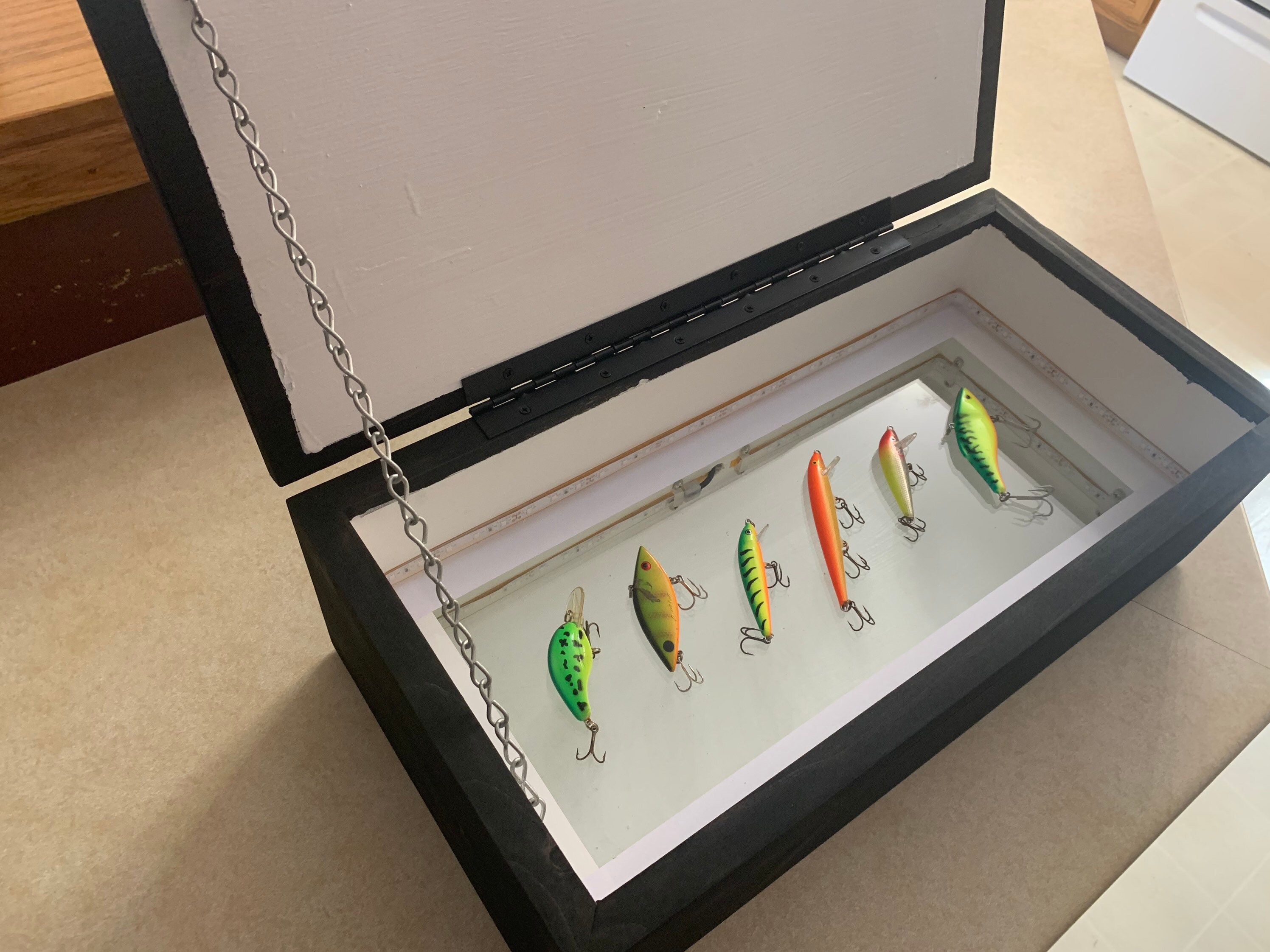 Custom Glow in the Dark Fishing Lure Charging Box - Etsy
