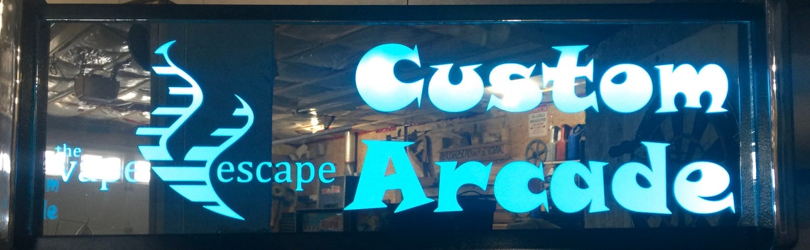 Custom Arcade Marquees Done on an Acrylic Mirror. Made to the - Etsy Canada