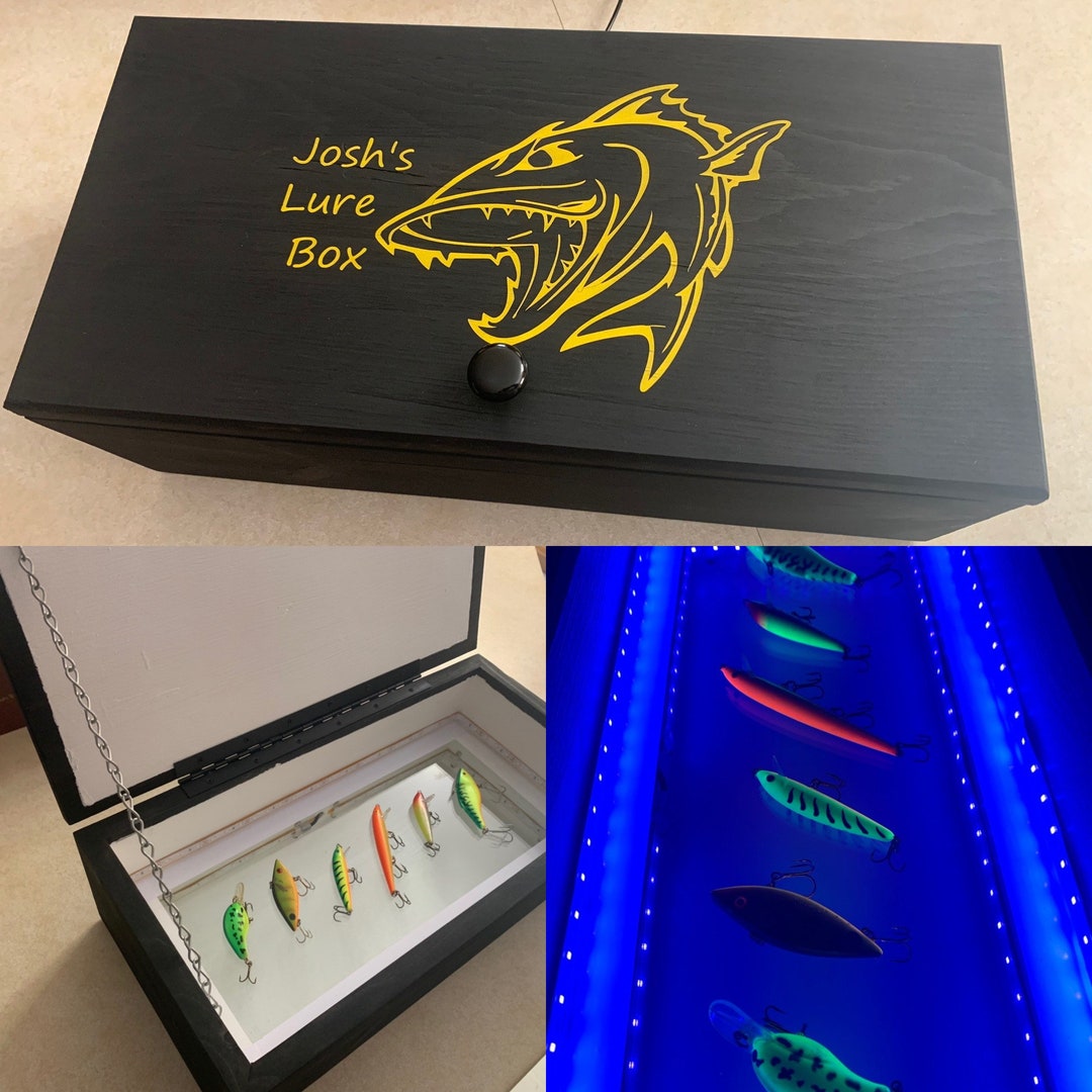 Custom Glow in the Dark Fishing Lure Charging Box - Etsy