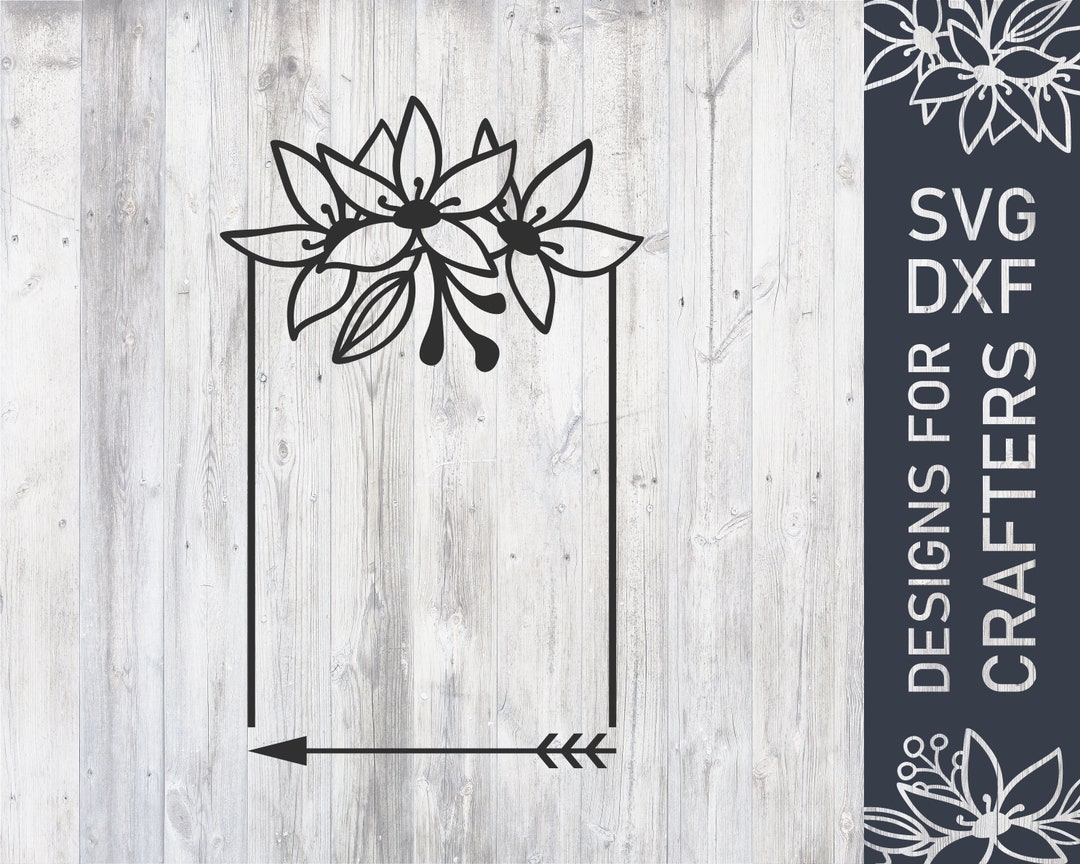 Floral Frame Svg, Floral Svg File, Floral Dxf File, Floral Design for ...