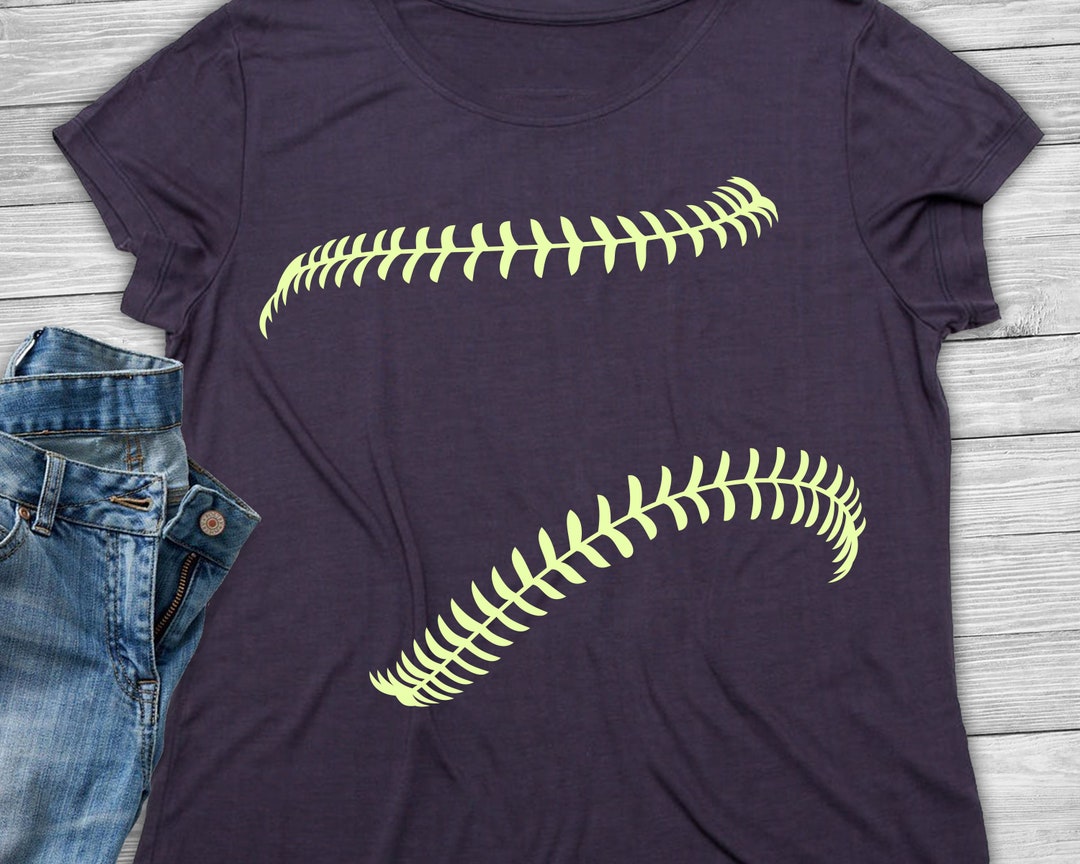 Softball Stitches Svg -- Softball Svg Files -- Softball Laces Svg ...