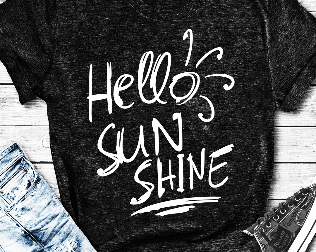 Hello Sunshine Svg File, Summer Svg, Sun Dxf, Vacay Mode, Vacation Svg ...