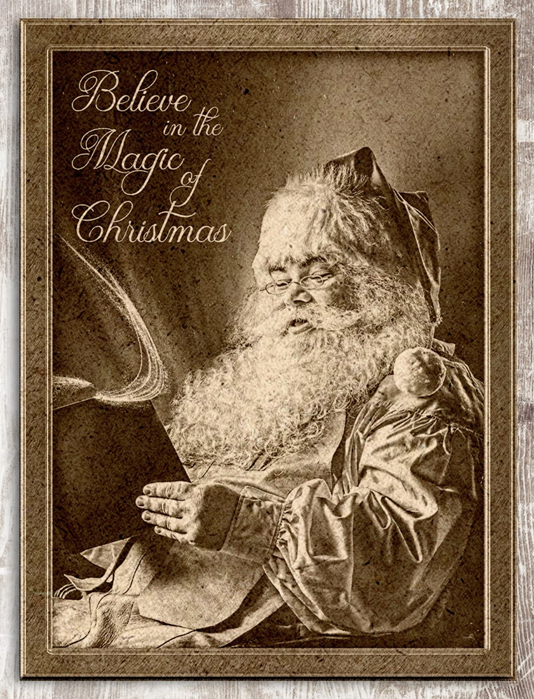 Christmas Svg, Santa Clause Engraving File, Believe in the Magic of ...