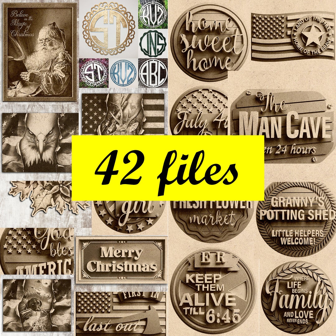 All Laser Files for Glowforge From My Shop and All 3D Laser Files From ...