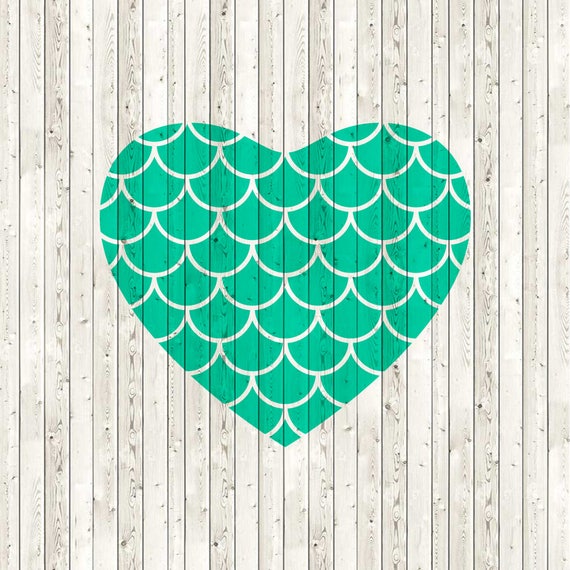 Les fichiers SVG de sirène coeur sirène SVG écailles de | Etsy