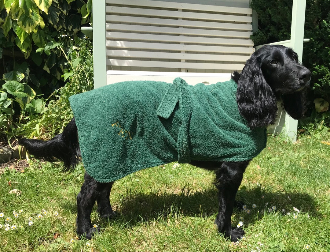 Towelling Dog Gown , Cosy Pooch Drying Robe , Dog Dressing Gown - Etsy