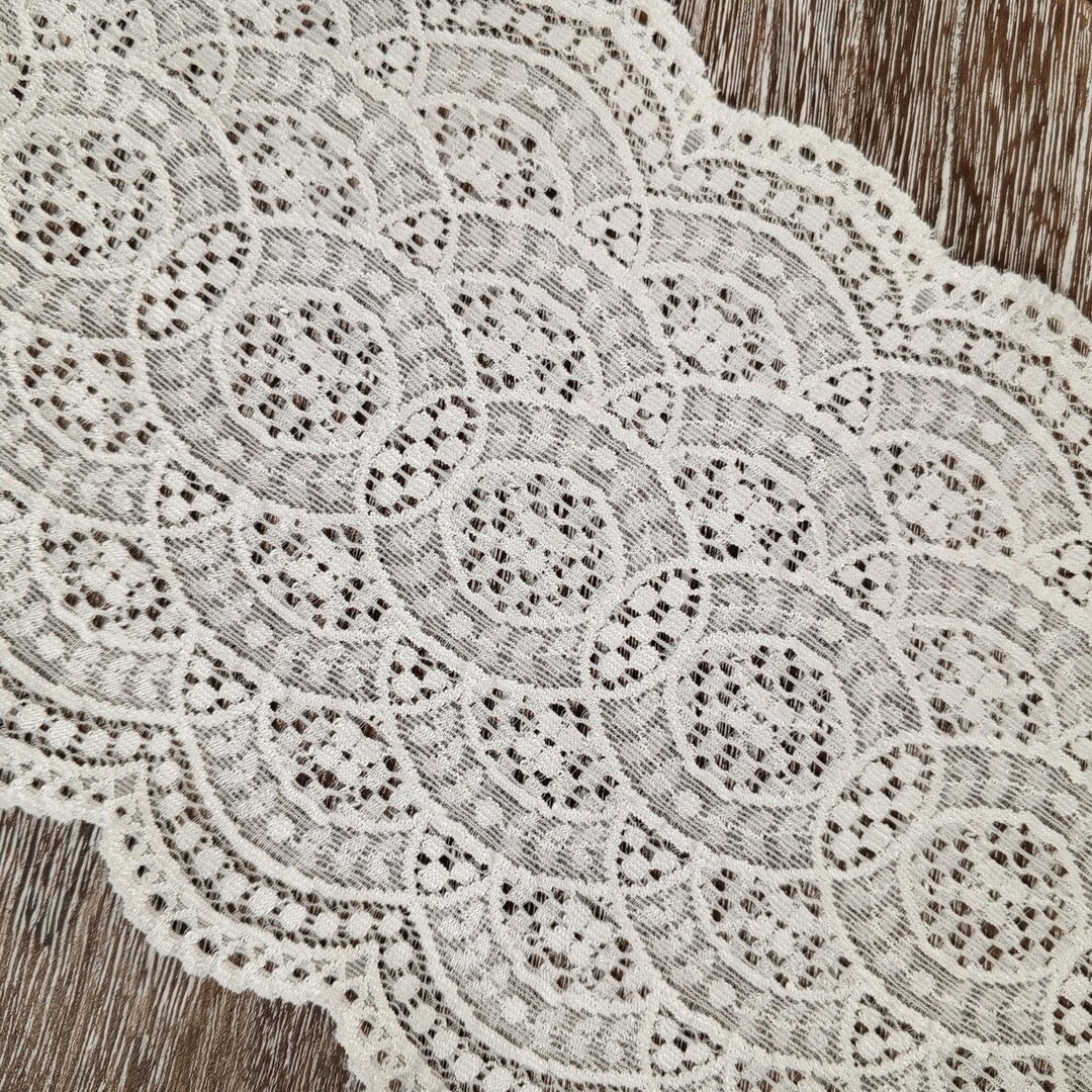 7" Wide Vintage Stretch Wide Off-white Lace by the Yard/roll ...