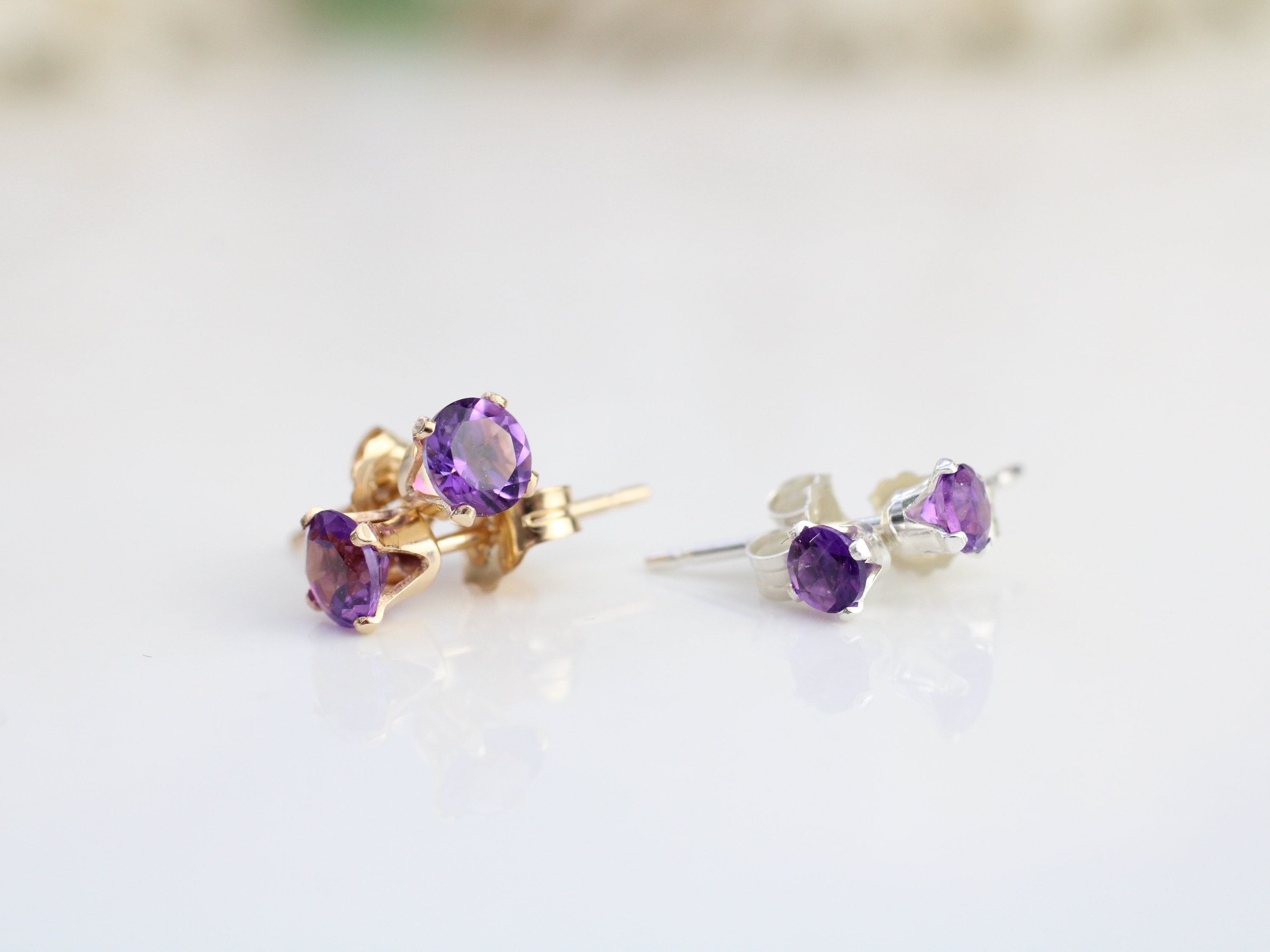 Amethyst ear studs store