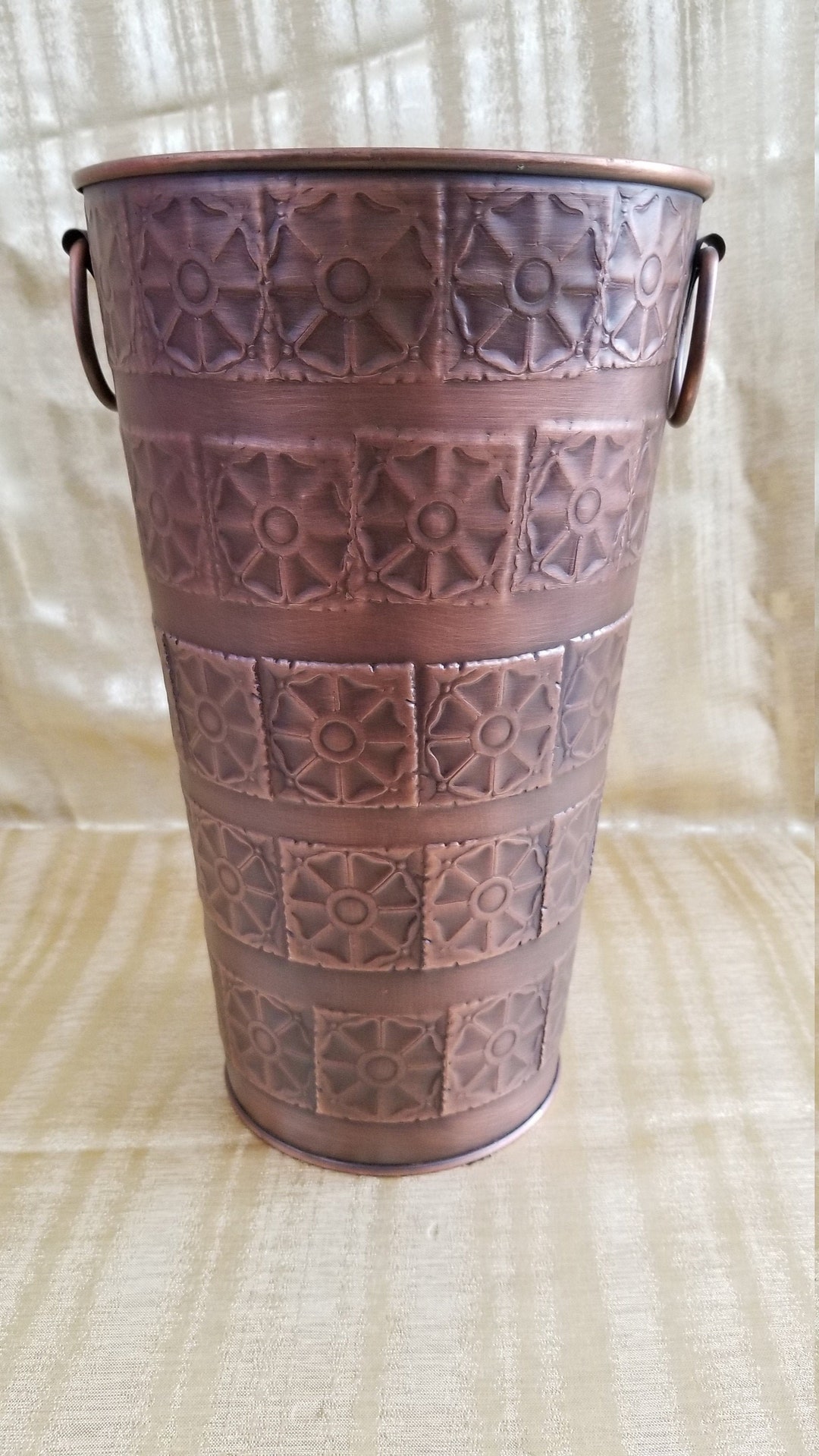 Embossed Bronze Metal Buck / With Handles - Etsy