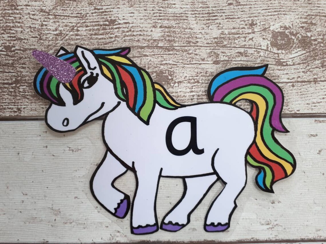 Unicorn Alphabet Line Unicorn Wall Display Phonics Display - Etsy