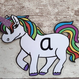 Unicorn Alphabet Line, Unicorn Wall Display, Phonics Display, Classroom ...
