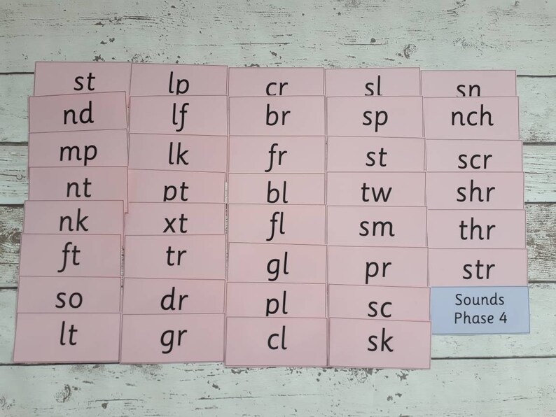 Sound Flash Cards Phase 4 Sounds Early Phonics EYFS - Etsy