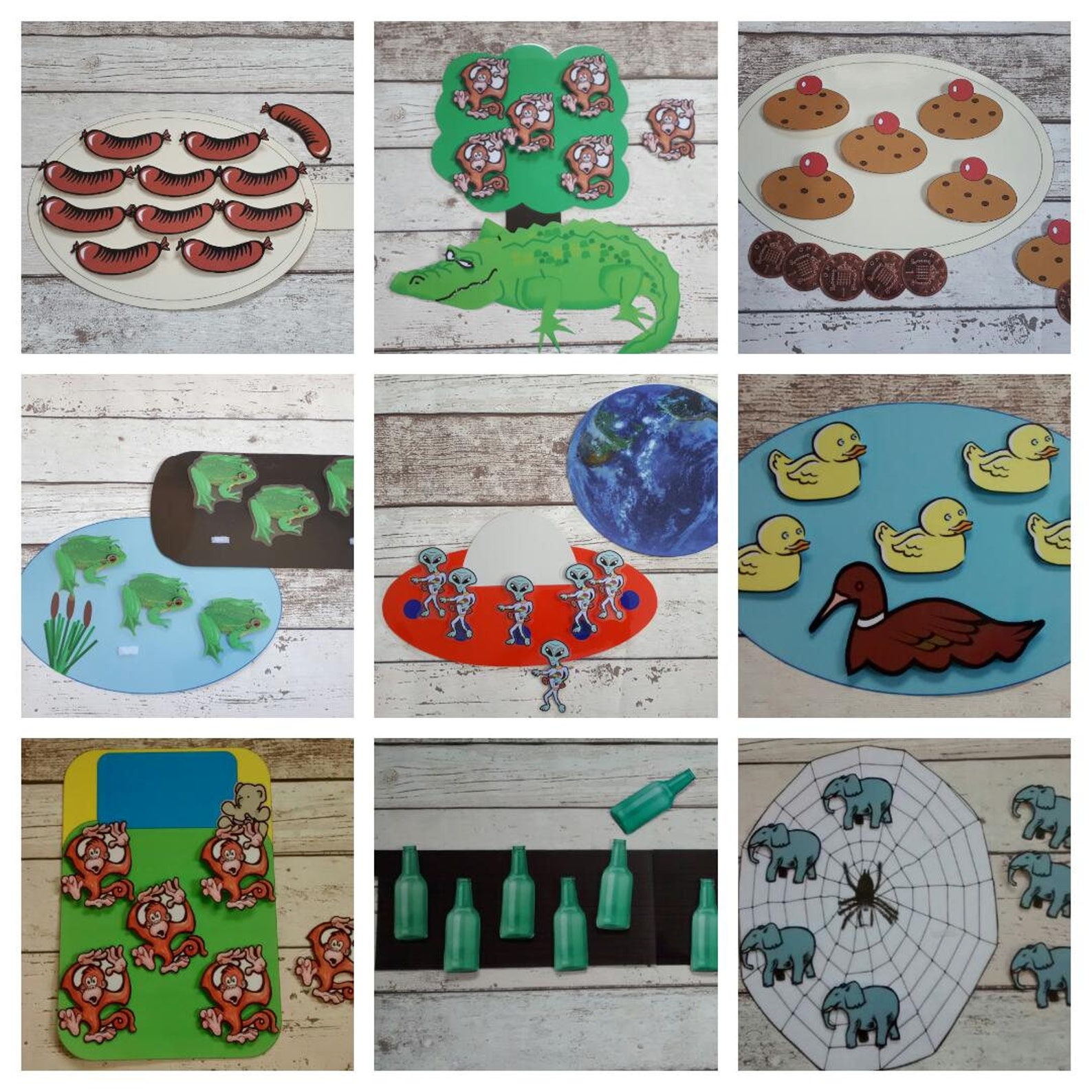 Elephant and Spider Counting Song Maths Educational Resource - Etsy UK