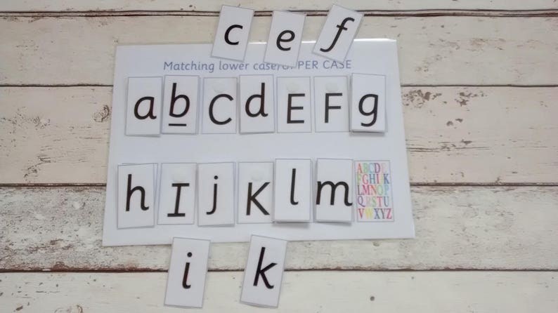 Lower Case Upper Case Matching Activity Teach Alphabet Lower - Etsy