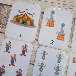 Number Flash Cards Circus Themed, Numeracy Counting Resource, Teach ...