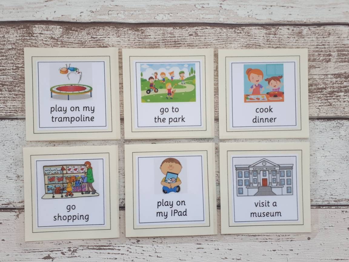 Visual timetable daily routine flash cards visual choice | Etsy