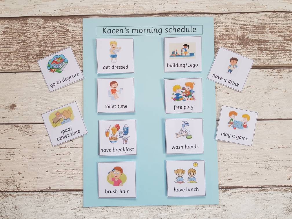 Visual Timetable Charts Daily Activities Plan Routine Daily | Etsy