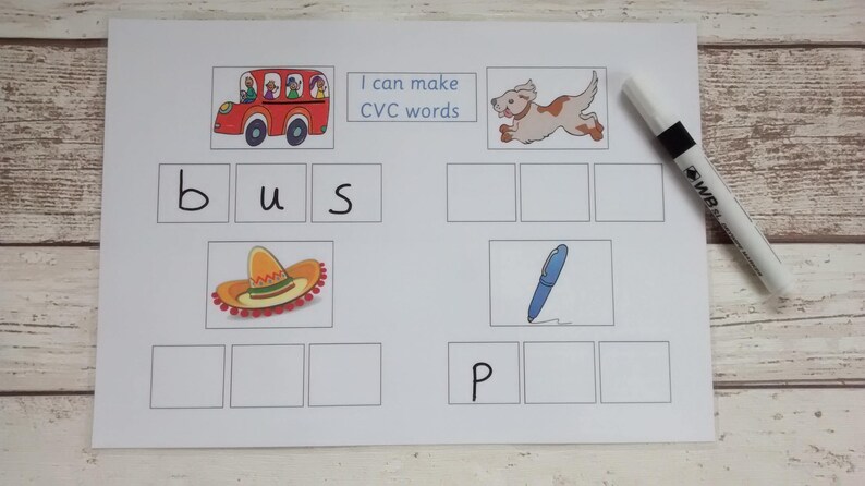 Phonics Activity Cvc Words Early Years Activity EYFS SEN - Etsy UK
