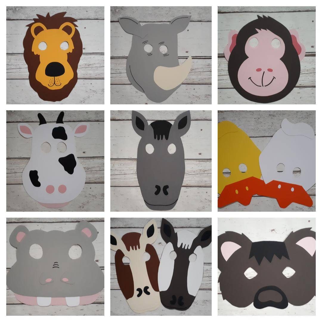 Animal Masks Pretend Play Masks for Imaginative Play Role - Etsy