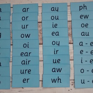 Phonic Flash Cards, Home Schooling, Digraphs, Trigraphs, Word Cards ...