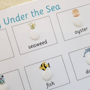 Under the Sea Matching Game, Matching Activity, Game for Toddler ...