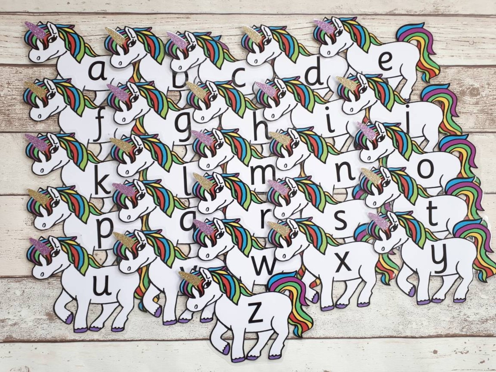 Unicorn Alphabet Line Unicorn Wall Display Phonics Display - Etsy UK