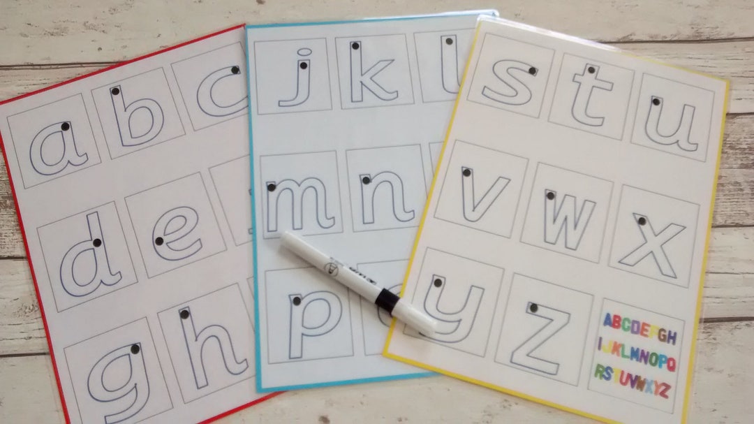 Learn to Write Alphabet Boards, Handwriting Practice, Educational ...