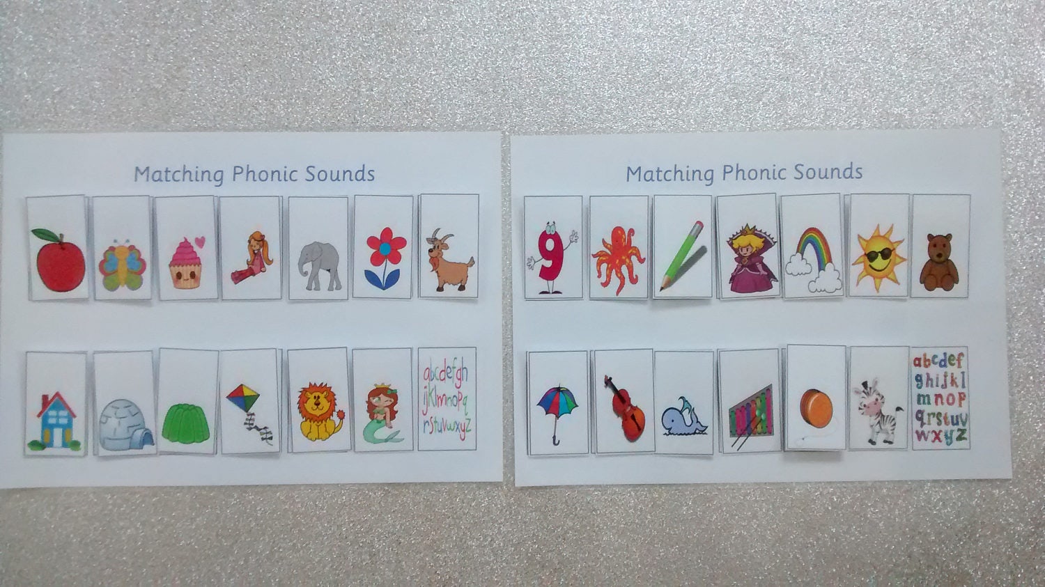 Phonics game matching phonics EYFS match picture to sound | Etsy