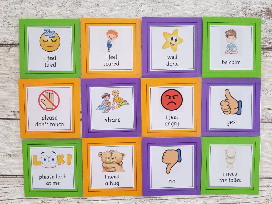 Visual Non Verbal Communication Cards for Children With - Etsy UK