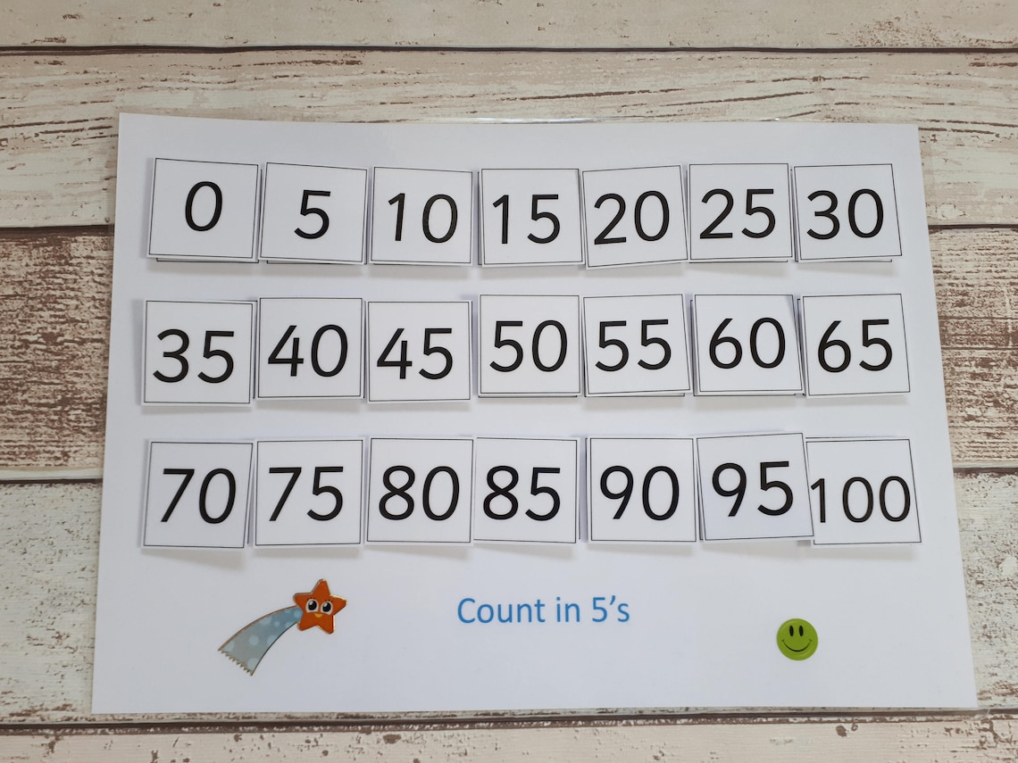 Count in 5's Numeracy Activity for Children Learn 5 Times - Etsy UK