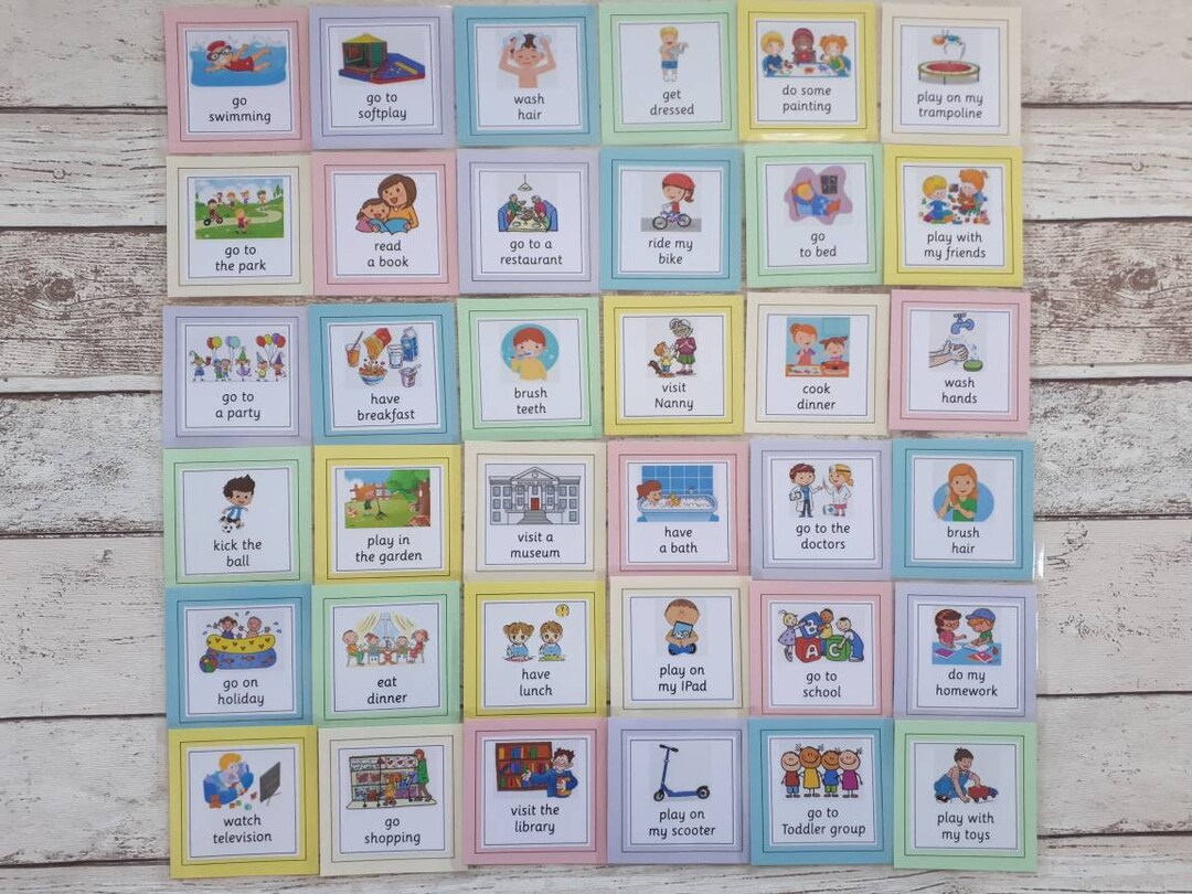 Visual Timetable, Daily Routine Flash Cards, Visual Choice Cards, Non ...