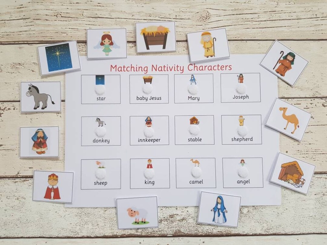Nativity Matching Game Montessori Teaching Game Game for - Etsy