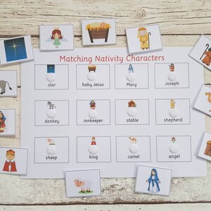 Nativity Matching Game Montessori Teaching Game Game for - Etsy