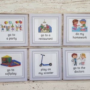 Visual timetable daily routine flash cards visual choice | Etsy