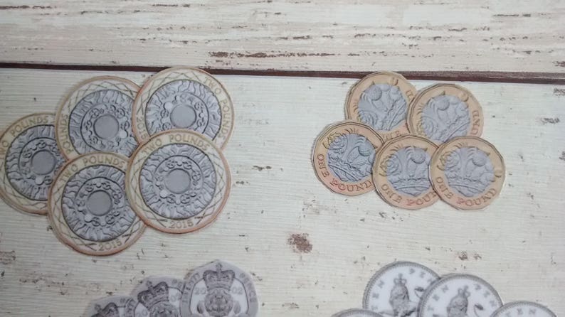 English play coins pretend play money for children learn | Etsy